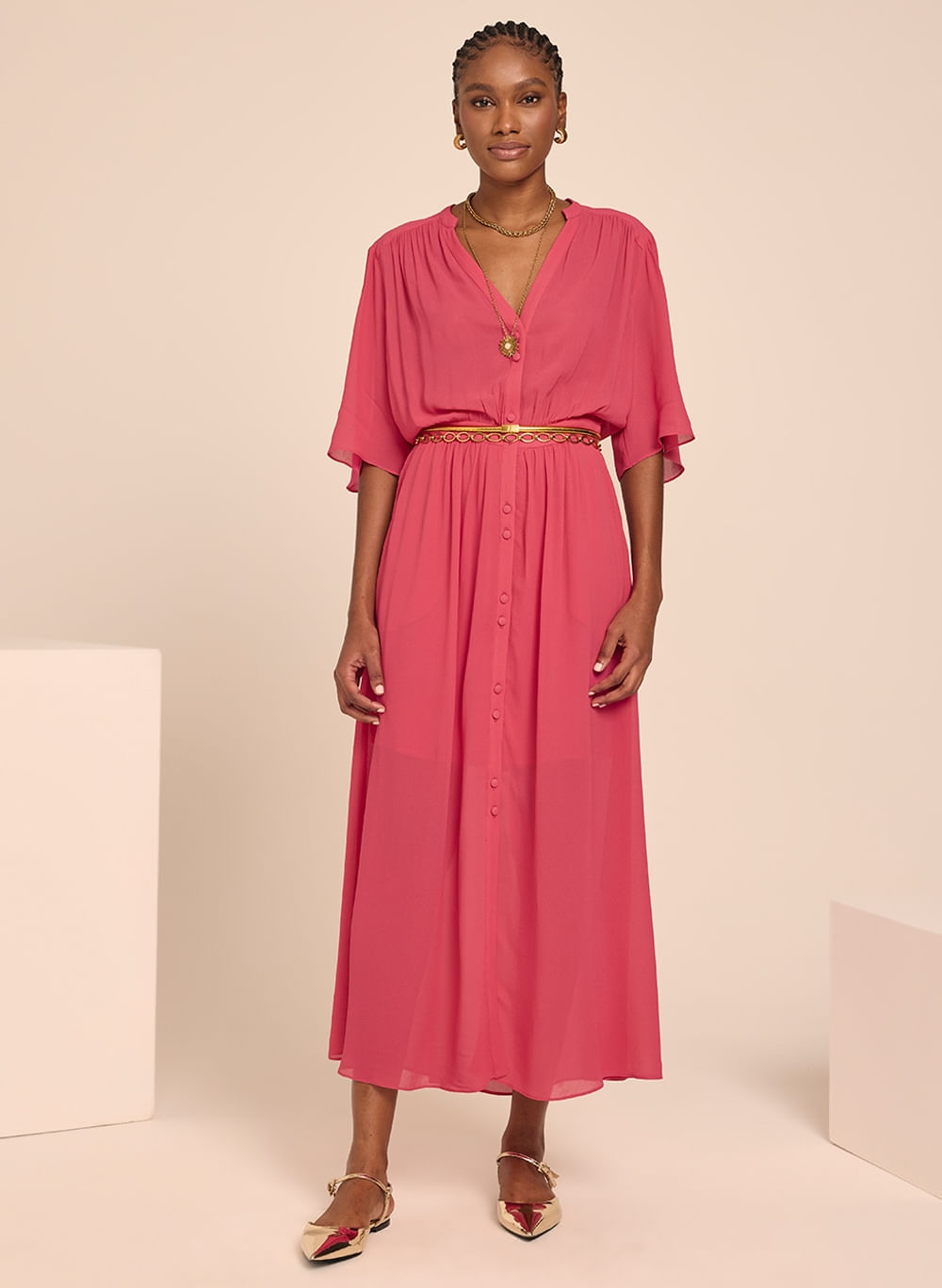 Vestido Le Lis Duda Midi Feminino